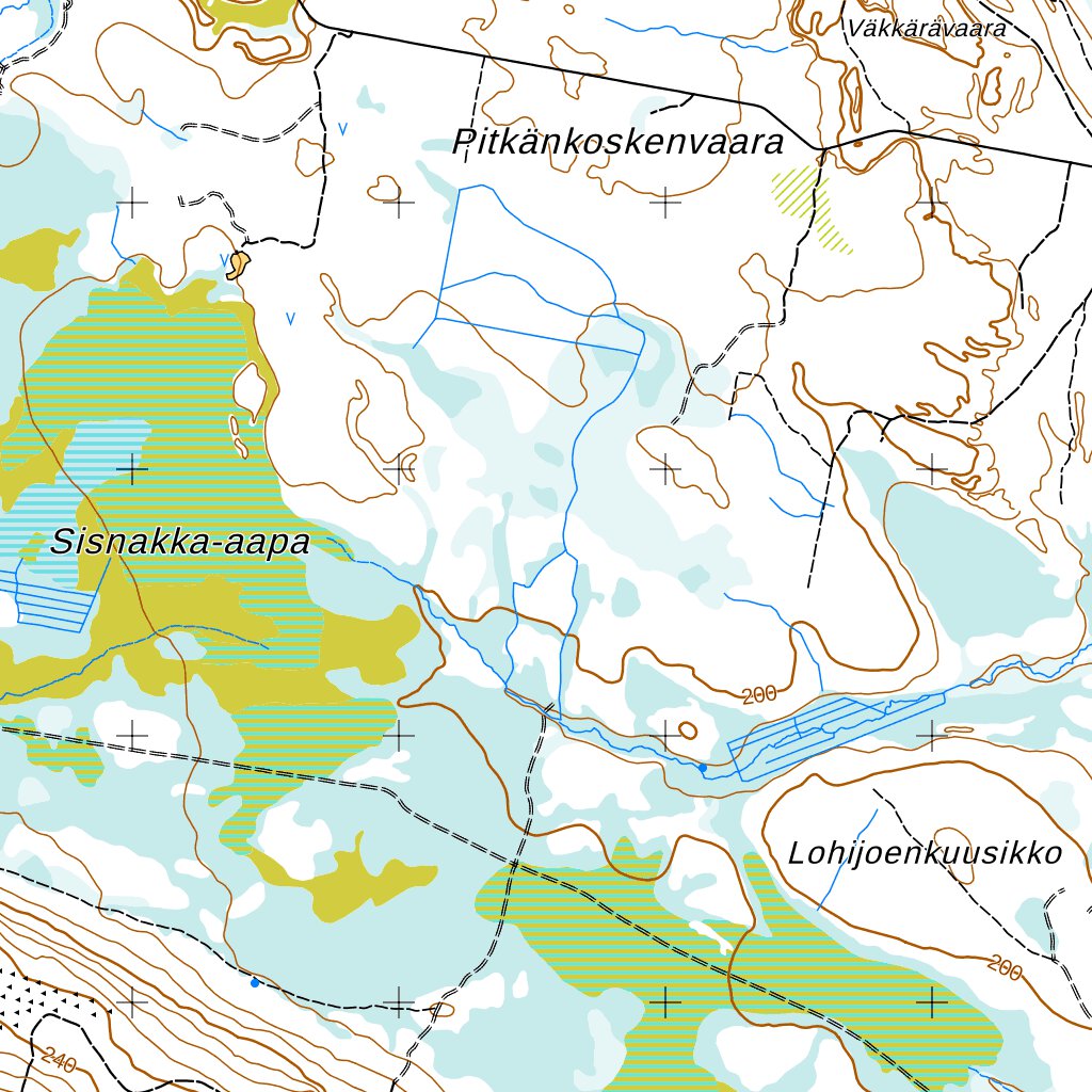 Sodankylä 1:50 000 (U443) Map by MaanMittausLaitos | Avenza Maps