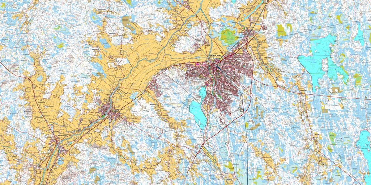 Seinäjoki 1:50 000 (P333) Map by MaanMittausLaitos | Avenza Maps