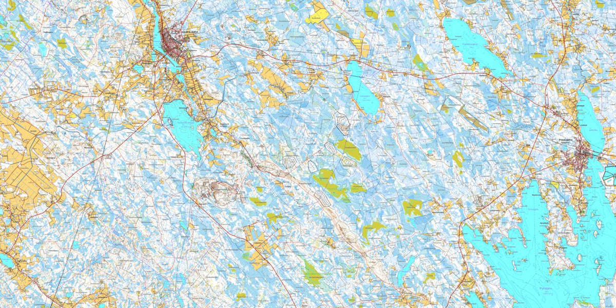 Pyhäjärvi 1:50 000 (Q431) Map by MaanMittausLaitos | Avenza Maps