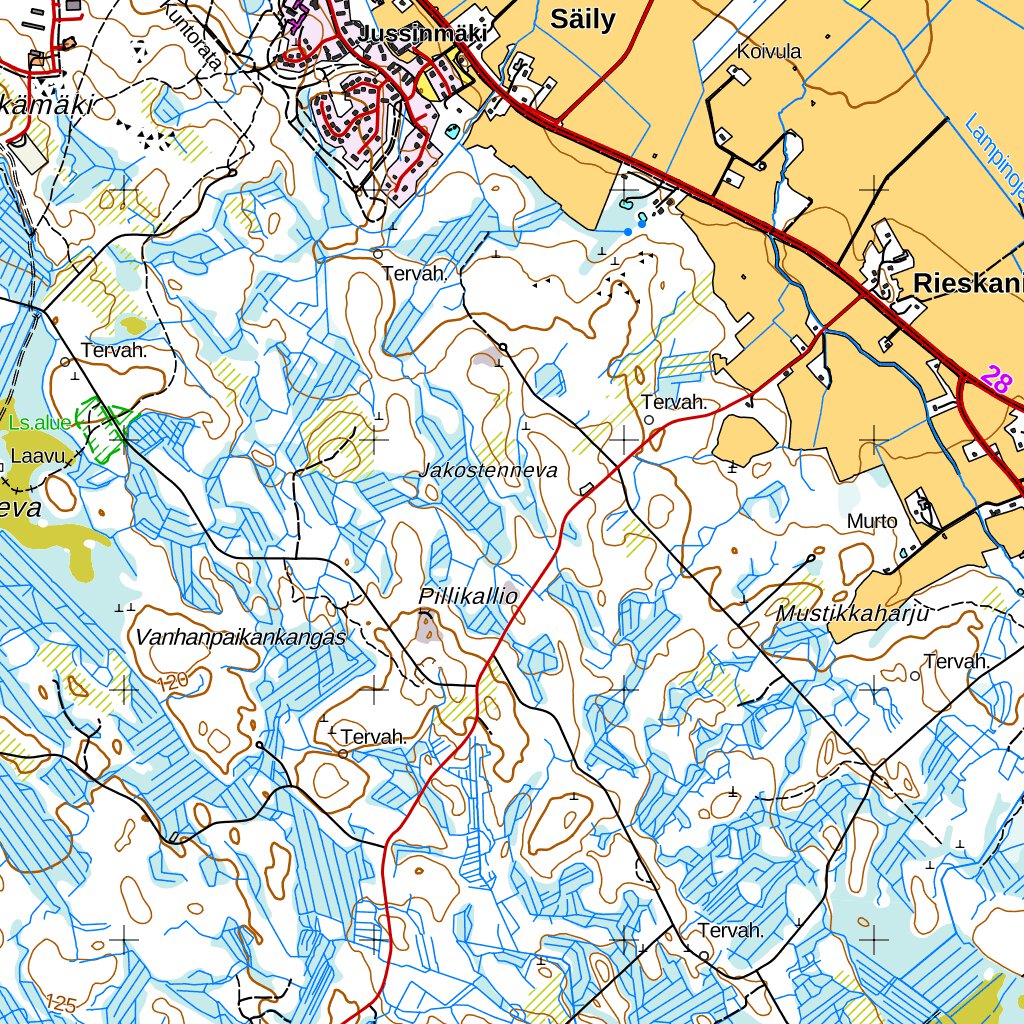 Sievi 1:50 000 (Q414) Map by MaanMittausLaitos | Avenza Maps