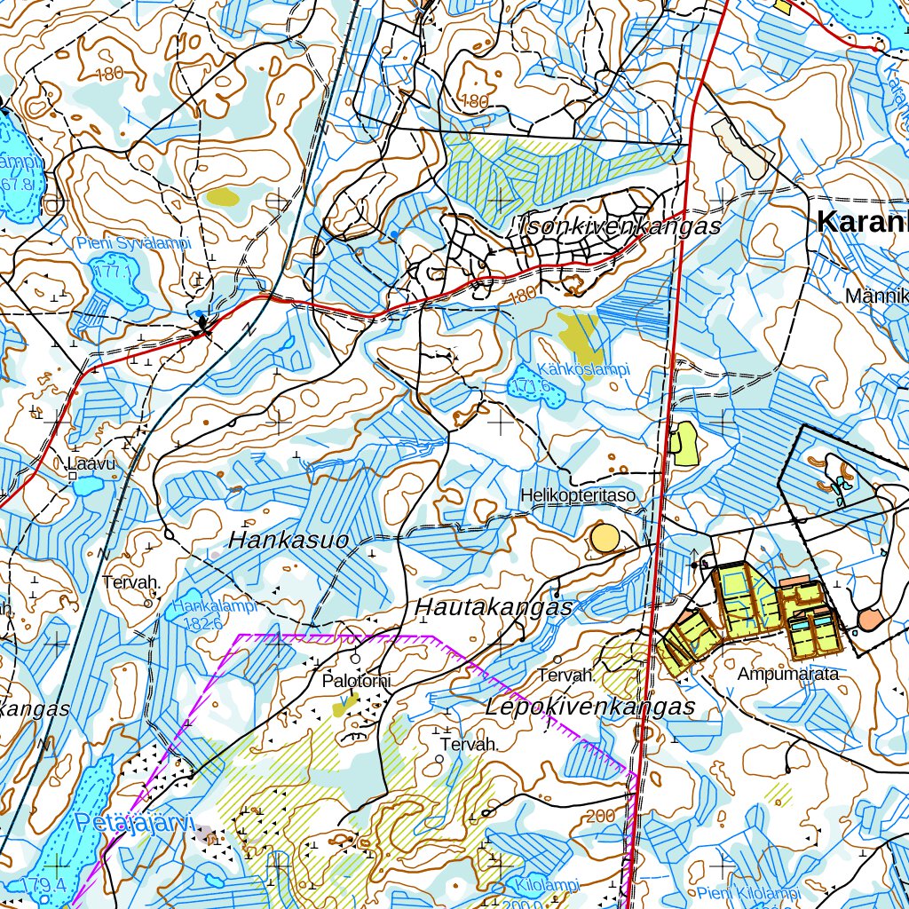 Mainua 1:50 000 (Q521) Map by MaanMittausLaitos | Avenza Maps