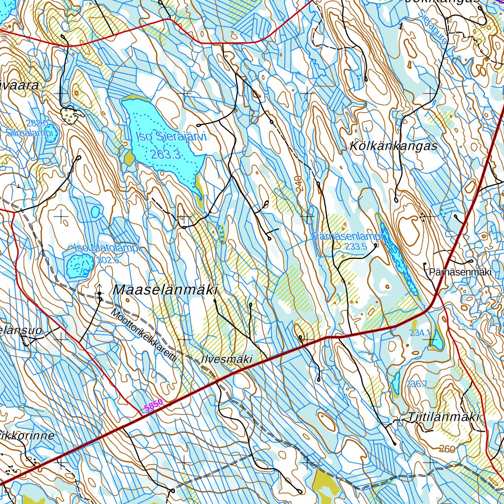 Nurmes 1:50 000 (Q513) Map by MaanMittausLaitos | Avenza Maps
