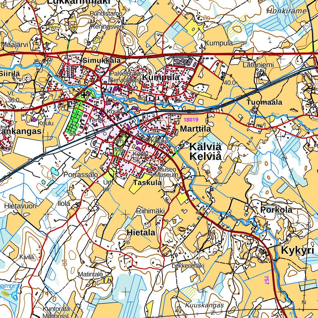 Kokkola 1:50 000 (Q412) Map by MaanMittausLaitos | Avenza Maps