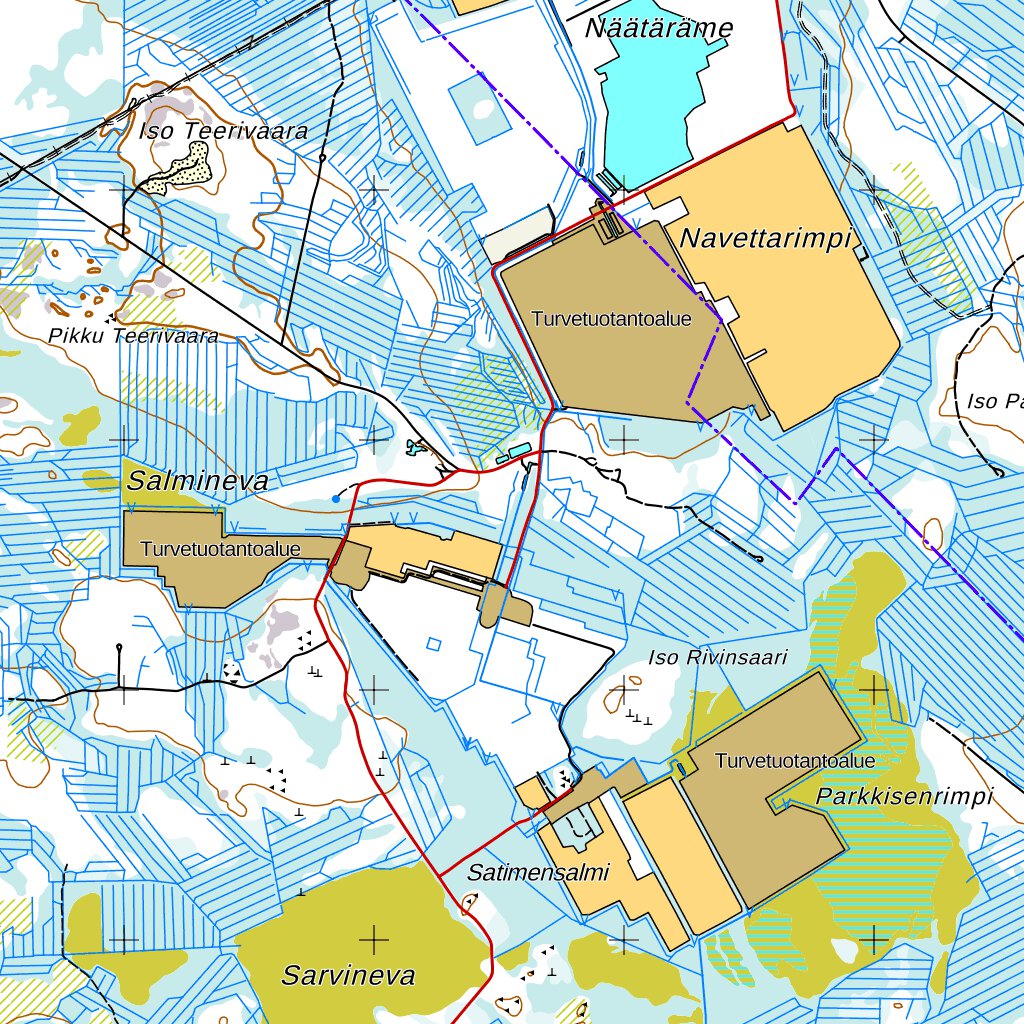 Siikalatva 1:50 000 (Q444) Map by MaanMittausLaitos | Avenza Maps