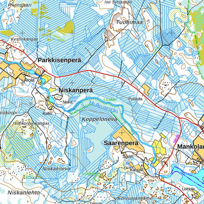 Siikalatva 1:50 000 (Q444) Map by MaanMittausLaitos | Avenza Maps