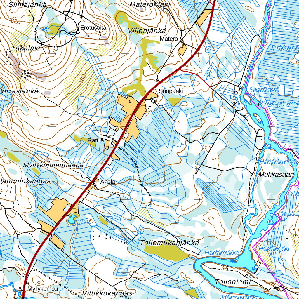Rovaniemi 1:50 000 (T443) Map by MaanMittausLaitos | Avenza Maps