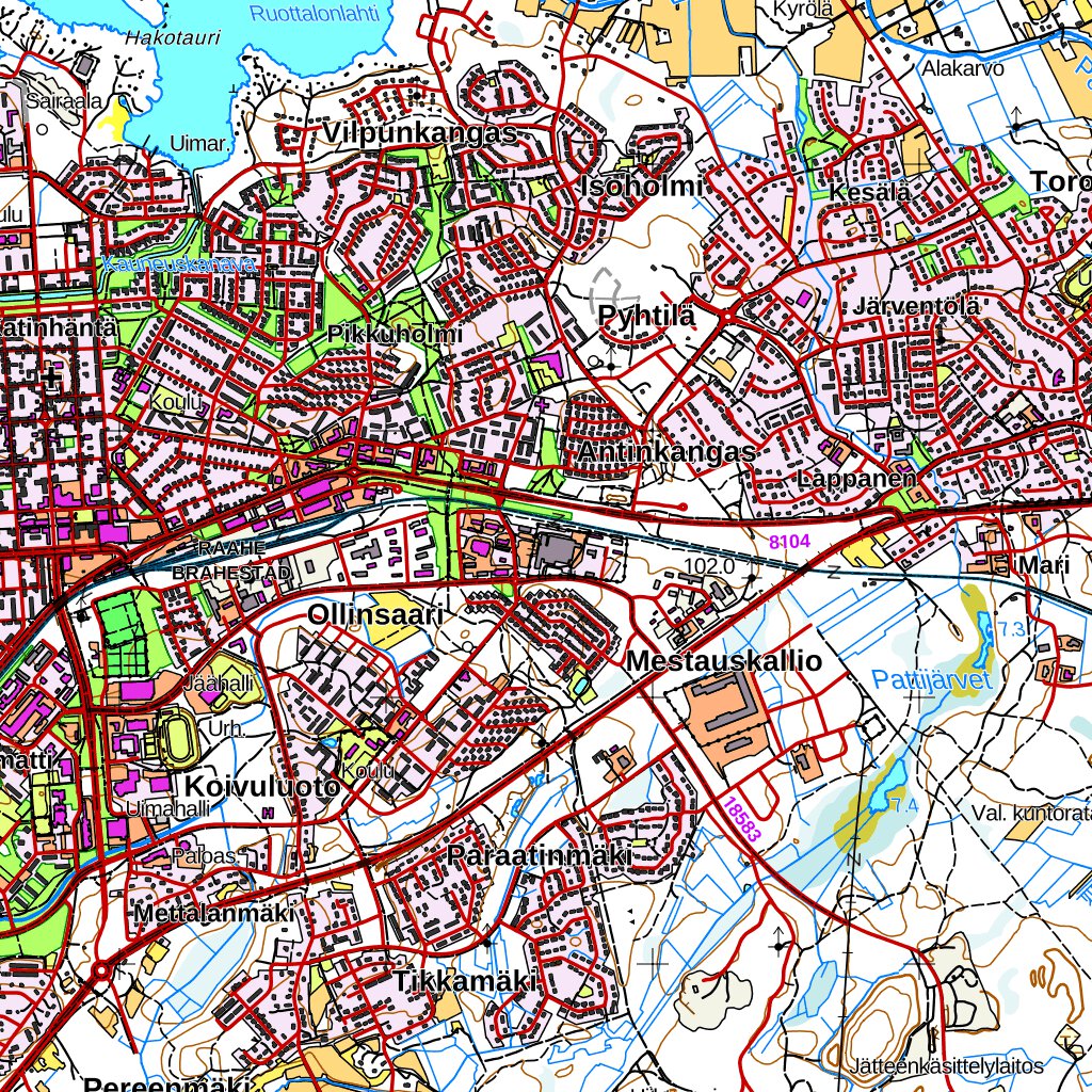 Raahe 1:50 000 (R414) Map by MaanMittausLaitos | Avenza Maps
