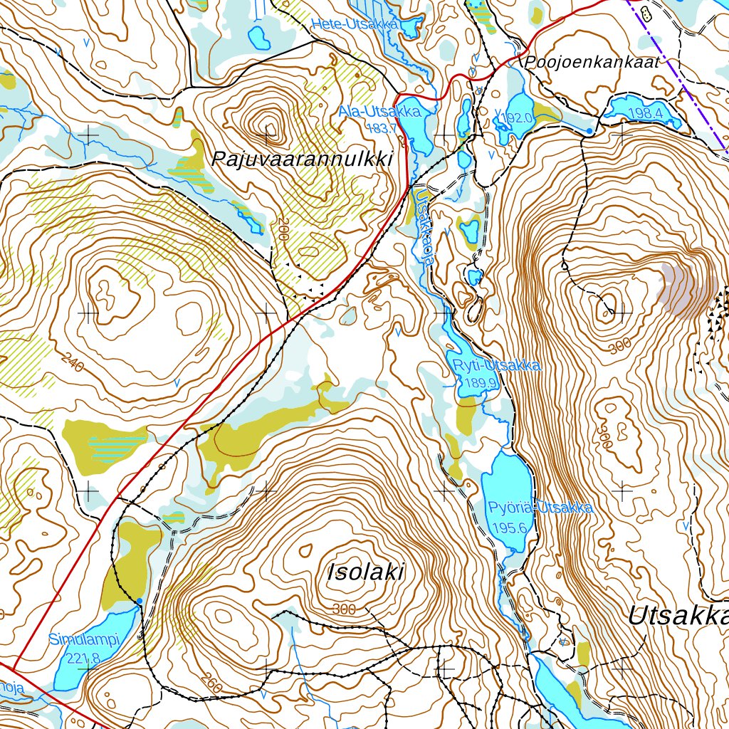 Rovaniemi 1:50 000 (T444) Map by MaanMittausLaitos | Avenza Maps