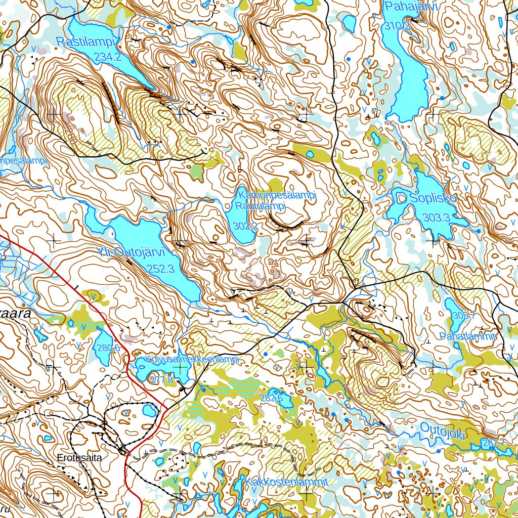 Posio 1:50 000 (T511) Map by MaanMittausLaitos | Avenza Maps