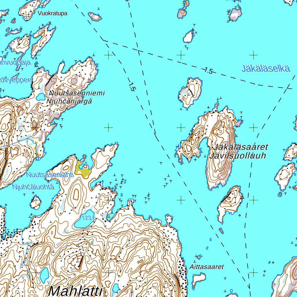 Inari 1:50 000 (W511) Map by MaanMittausLaitos | Avenza Maps