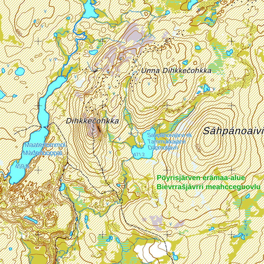 Enontekiö 1:50 000 (W413) Map by MaanMittausLaitos | Avenza Maps