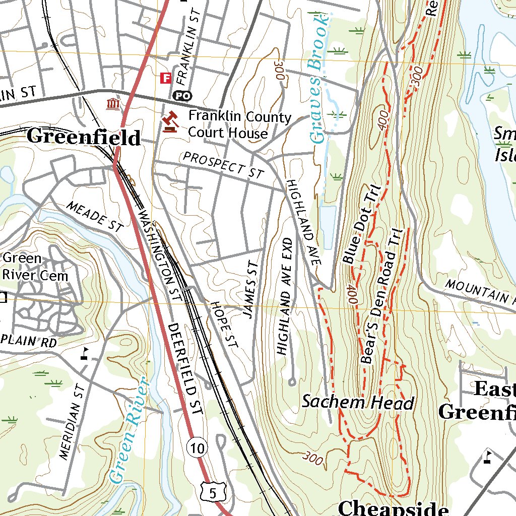 Greenfield, MA (2021, 24000-Scale) Map by United States Geological ...