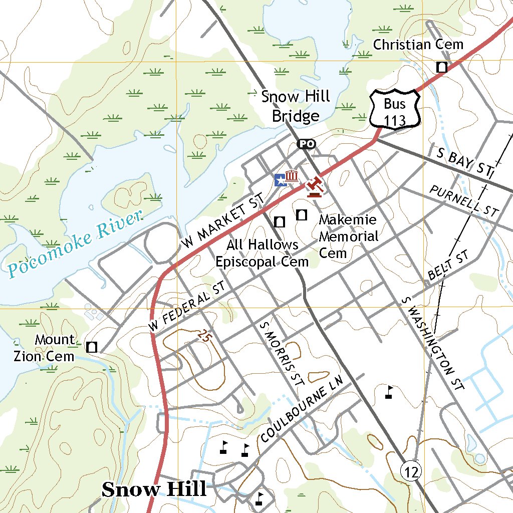 Snow Hill, MD (2019, 24000-Scale) Map by United States Geological ...