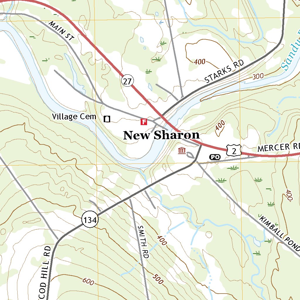 New Sharon, ME (2021, 24000-Scale) Map by United States Geological ...
