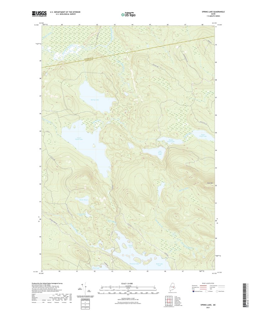Spring Lake, ME (2021, 24000-Scale) Map by United States Geological ...