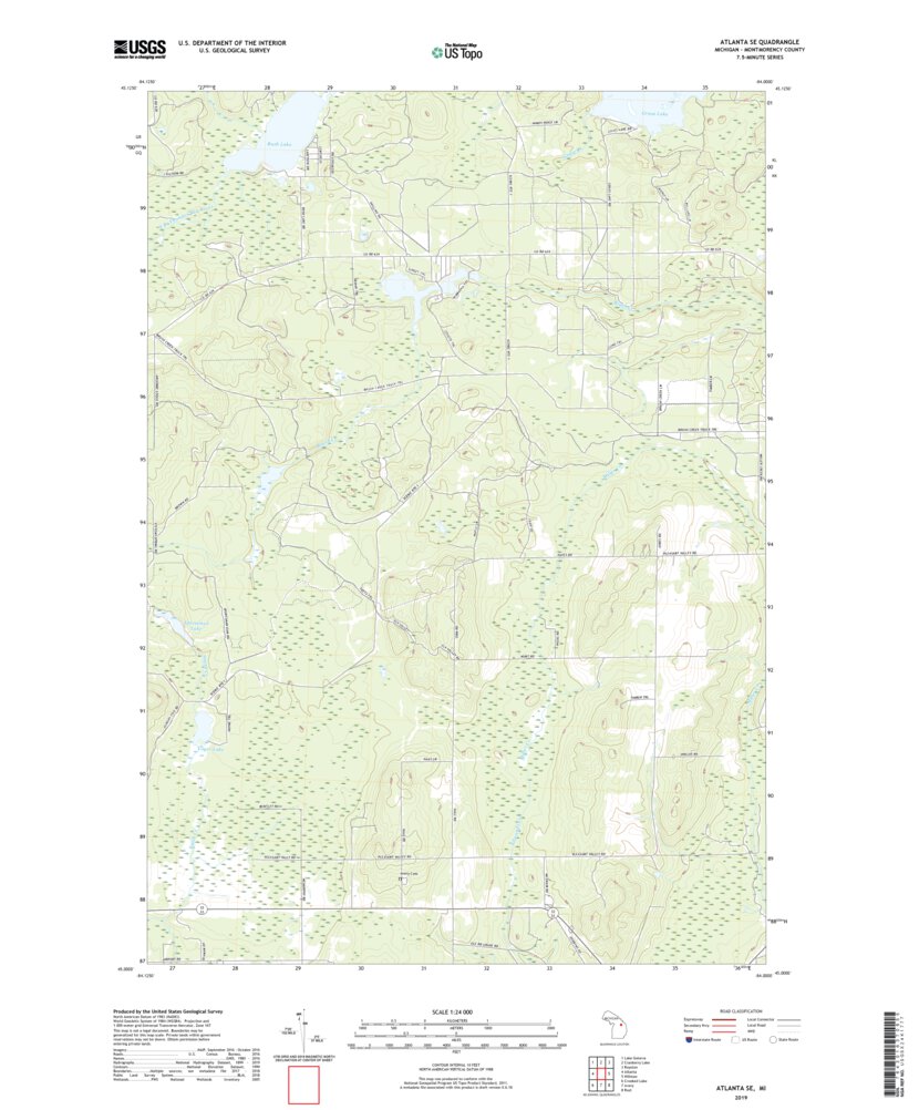 Atlanta SE, MI (2019, 24000-Scale) Map by United States Geological ...