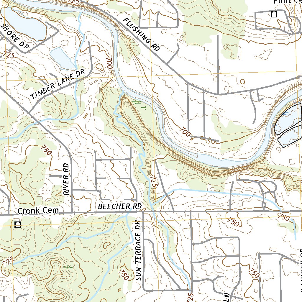 Flushing, MI (2019, 24000-Scale) Map by United States Geological Survey ...