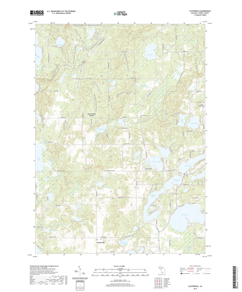 Cloverdale, MI (2019, 24000-Scale) Map by United States Geological ...