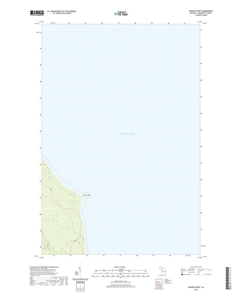 Granite Point, MI (2019, 24000-Scale) Map by United States Geological ...