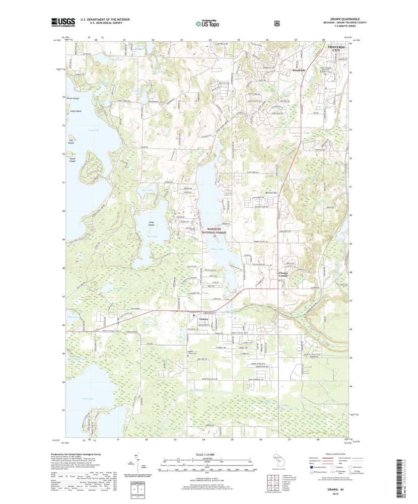 Grawn, MI (2019, 24000-Scale) Map by United States Geological Survey ...