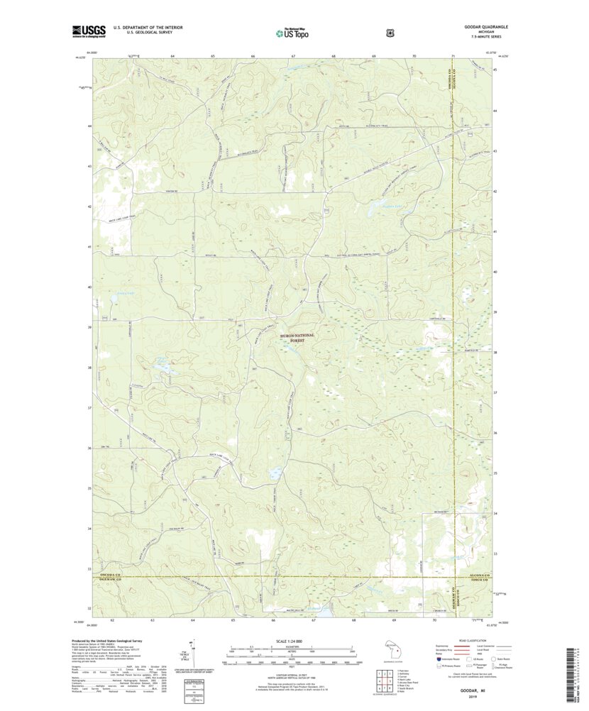 Goodar, MI (2019, 24000-Scale) Map by United States Geological Survey ...