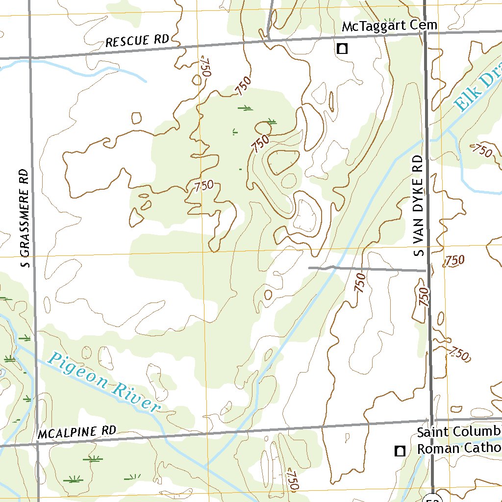 New Greenleaf, MI (2019, 24000-Scale) Map by United States Geological ...