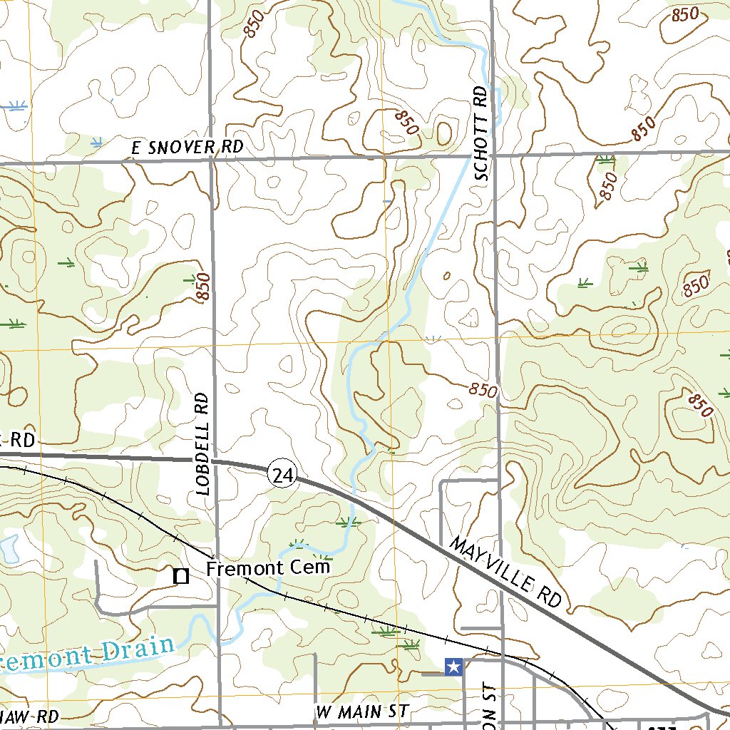 Mayville, MI (2019, 24000-Scale) Map by United States Geological Survey ...