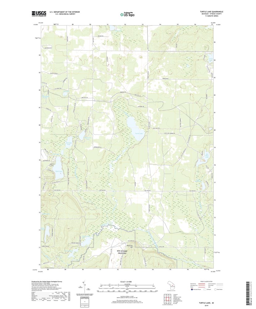 Turtle Lake, MI (2019, 24000-Scale) Map by United States Geological ...