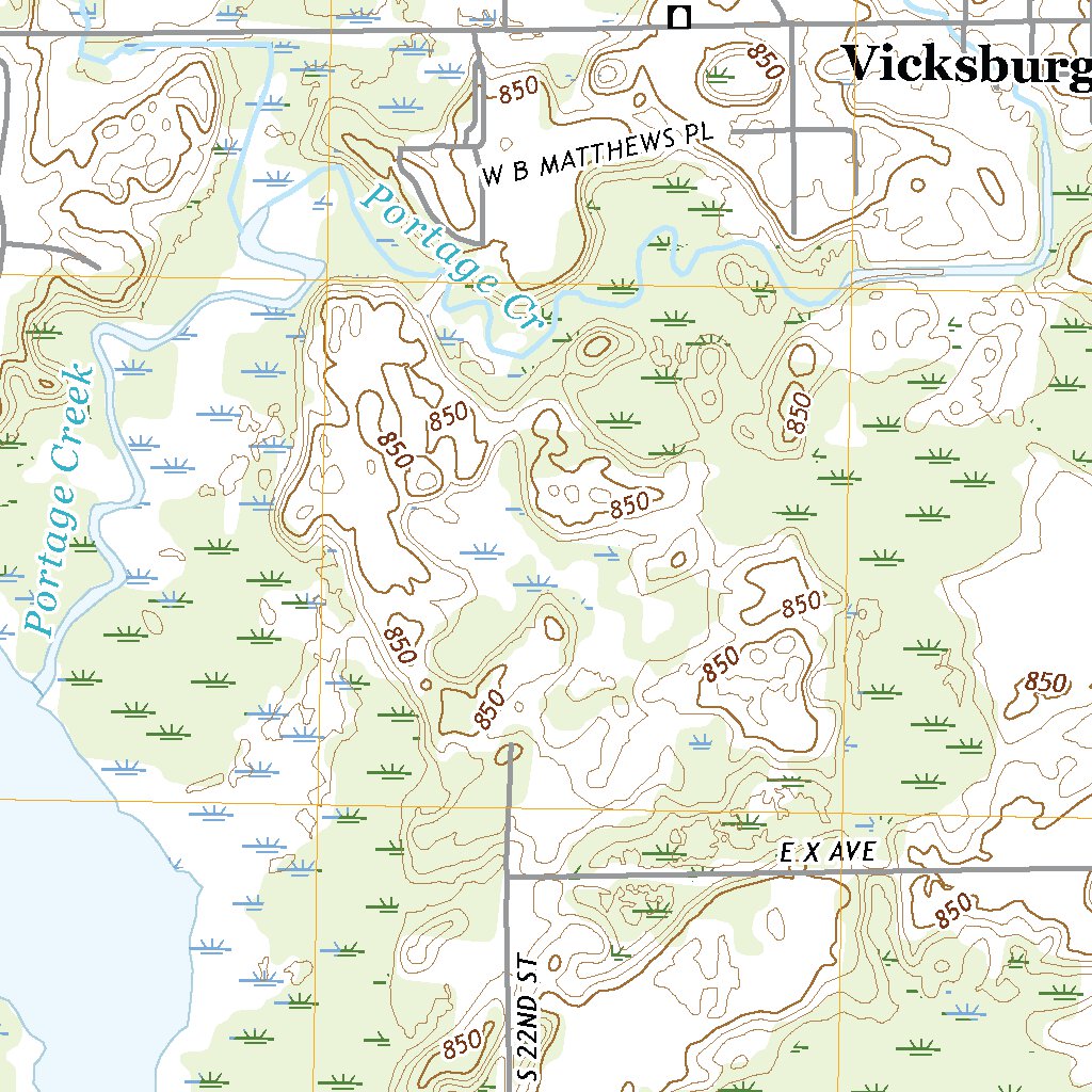 Vicksburg, MI (2019, 24000-Scale) Map by United States Geological ...