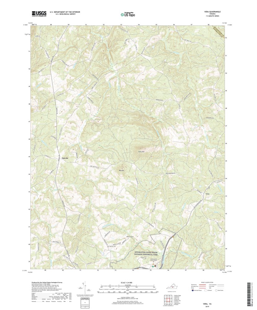Vera, VA (2019, 24000-Scale) Map by United States Geological Survey ...