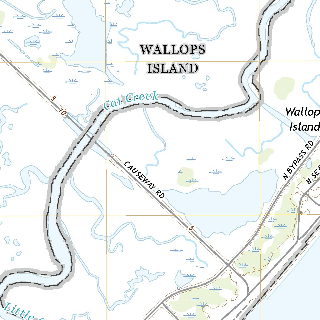 Wallops Island, VA (2019, 24000-Scale) Map by United States Geological ...