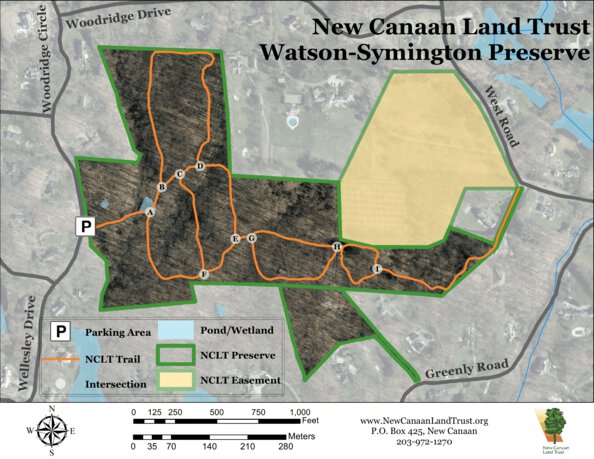 New Canaan Land Trust: Watson-Symington Preserve Map by New Canaan Land ...