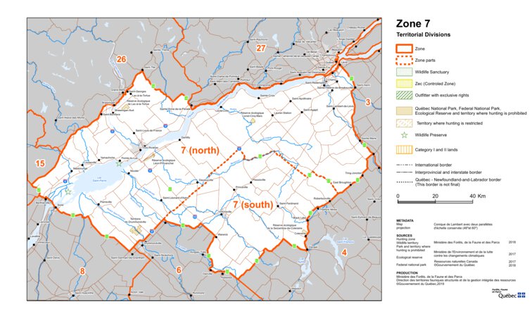 Québec Zone de Chasse 7 Map by Avenza Systems Inc. | Avenza Maps