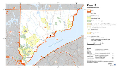 Québec Zone de Chasse 18 Map by Avenza Systems Inc. | Avenza Maps