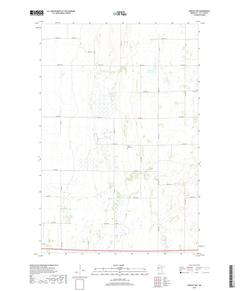 Hawley NW, MN (2019, 24000-Scale) Map by United States Geological ...