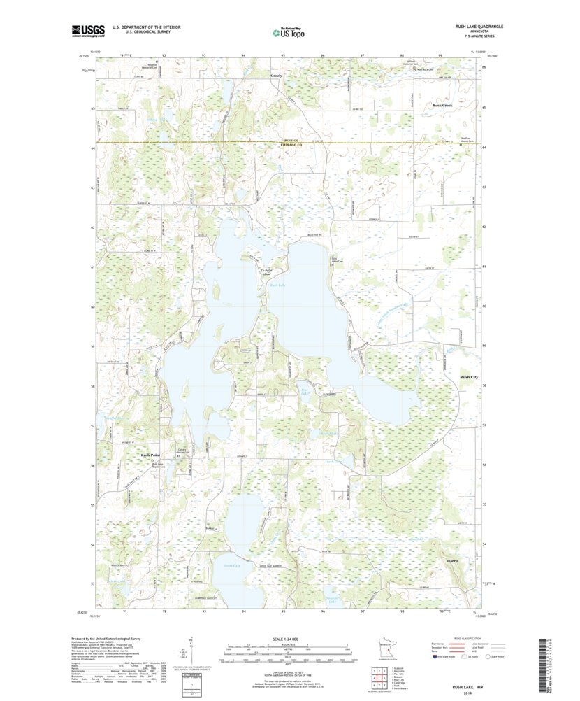 Rush Lake, MN (2019, 24000-Scale) Map by United States Geological ...