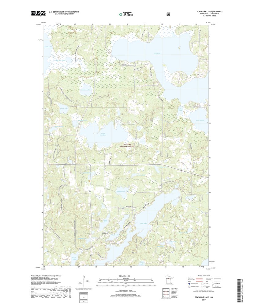 Town Line Lake, MN (2019, 24000-Scale) Map by United States Geological ...