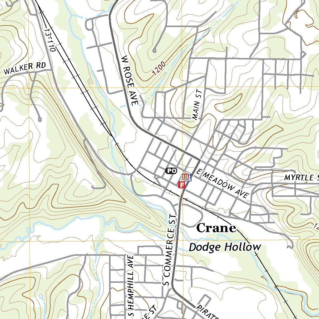 Crane, MO (2021, 24000-Scale) Map by United States Geological Survey ...