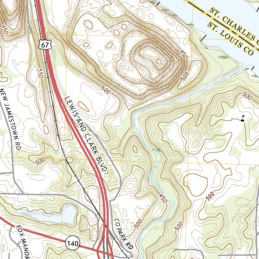 Columbia Bottom, MO (2021, 24000-Scale) Map by United States Geological ...