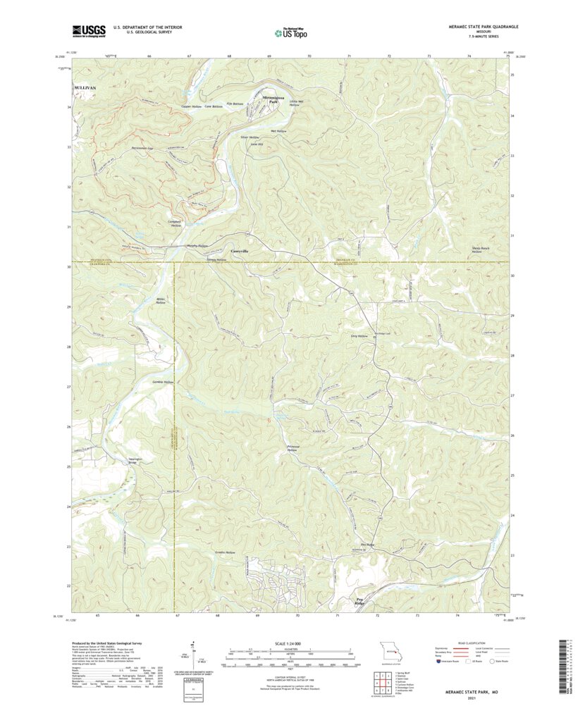 Meramec State Park, MO (2021, 24000-Scale) Map by United States ...