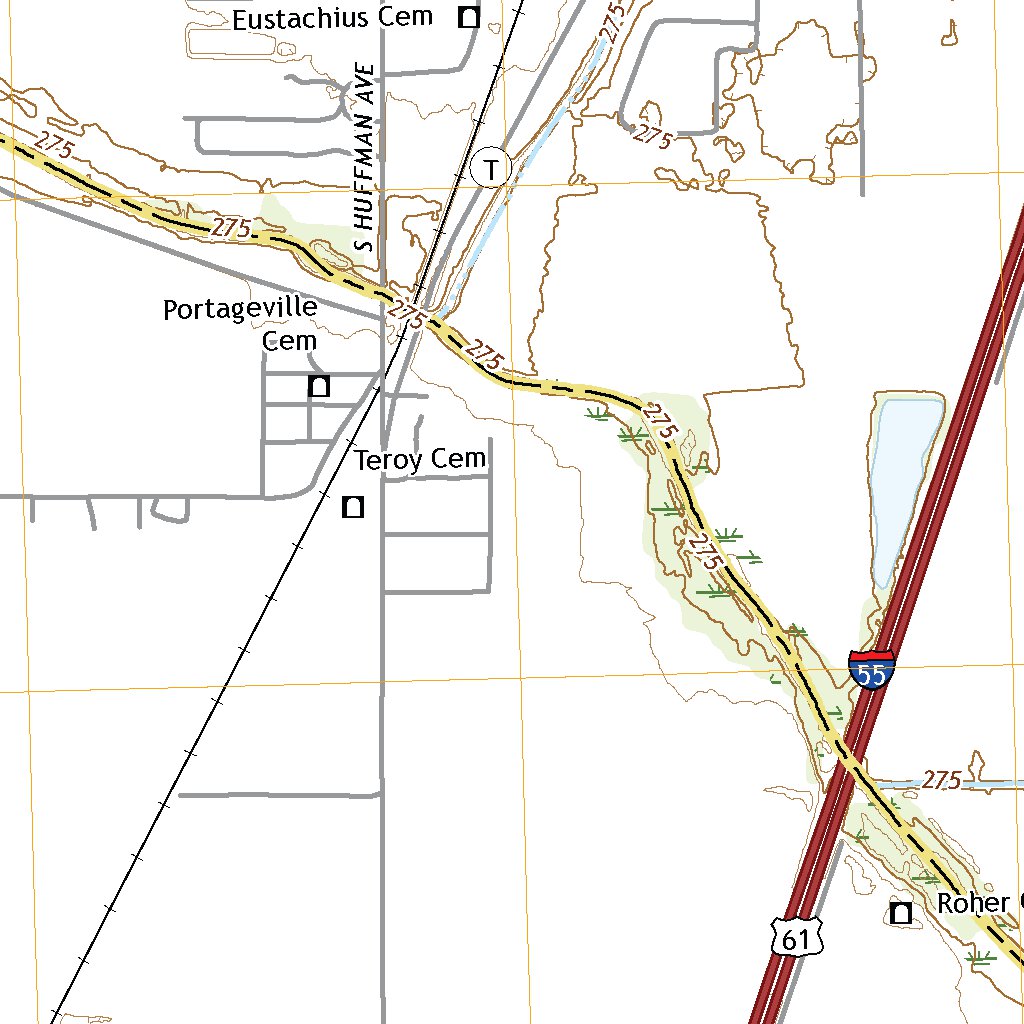 Portageville, MO (2021, 24000-Scale) Map by United States Geological ...