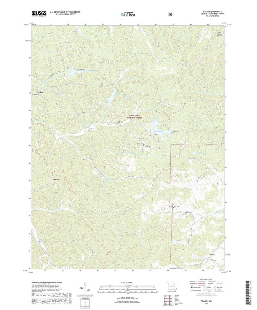 Palmer, MO (2021, 24000-Scale) Map by United States Geological Survey ...