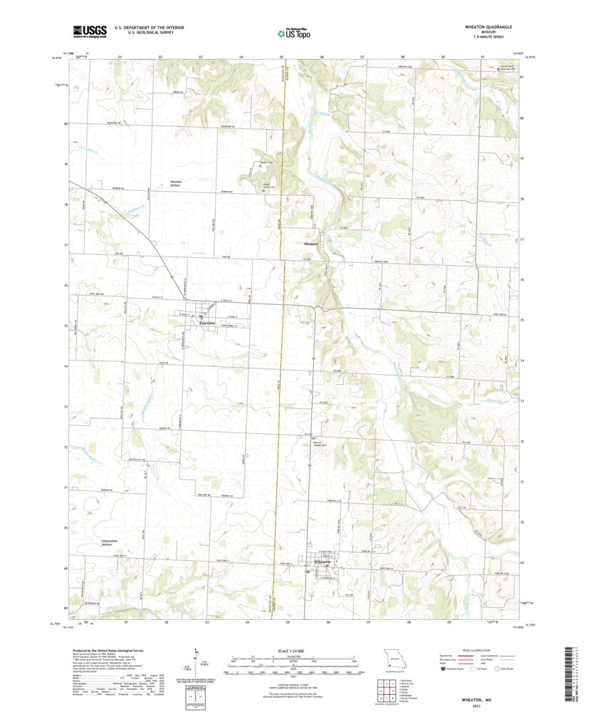 Wheaton, MO (2021, 24000-Scale) Map by United States Geological Survey ...