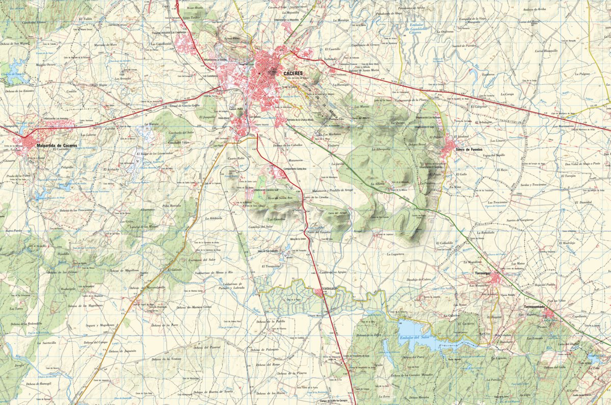 Cáceres (0704) Map by Instituto Geografico Nacional de Espana | Avenza Maps