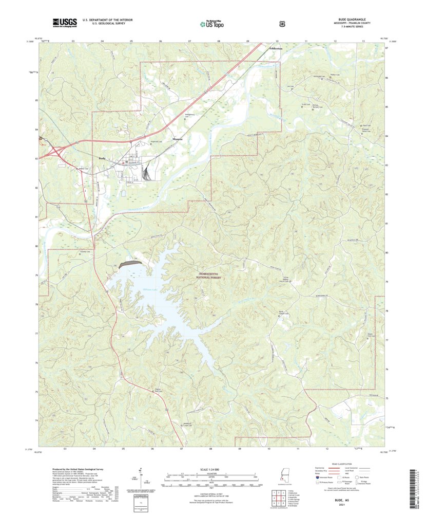 Bude, MS (2021, 24000-Scale) Map by United States Geological Survey ...