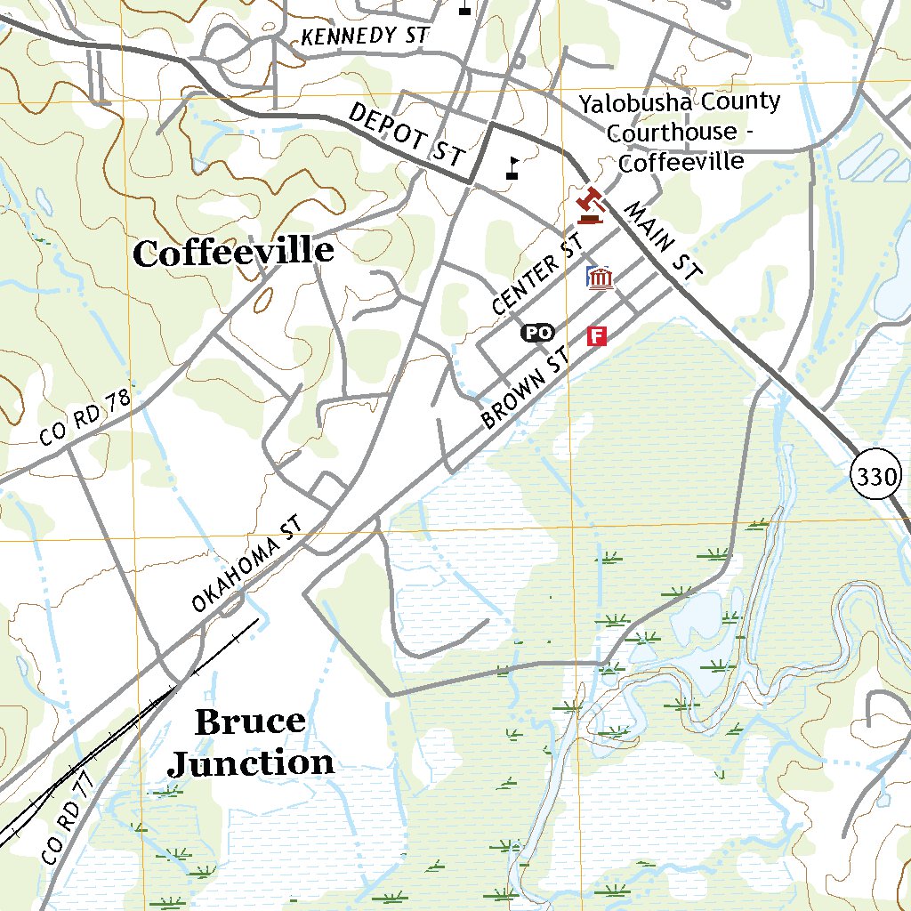 Coffeeville, MS (2021, 24000-Scale) Map by United States Geological ...