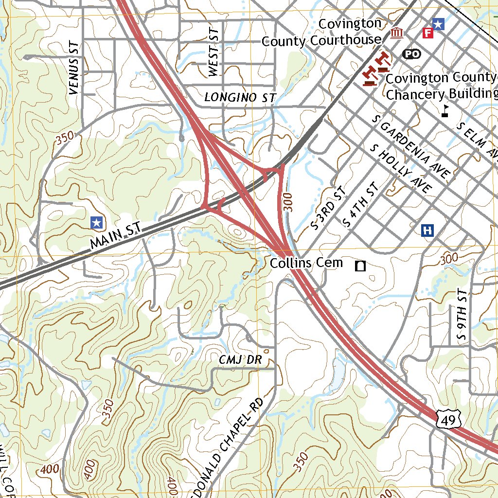 Collins, MS (2020, 24000-Scale) Map by United States Geological Survey ...