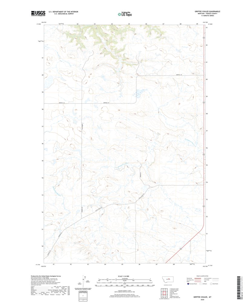 Griffee Coulee, MT (2020, 24000-Scale) Map by United States Geological ...