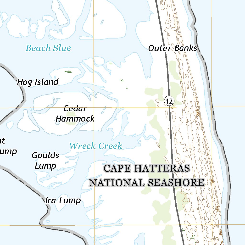 Pea Island, NC (2019, 24000-Scale) Map by United States Geological ...