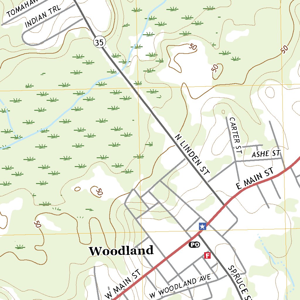 Woodland, NC (2019, 24000-Scale) Map by United States Geological Survey ...